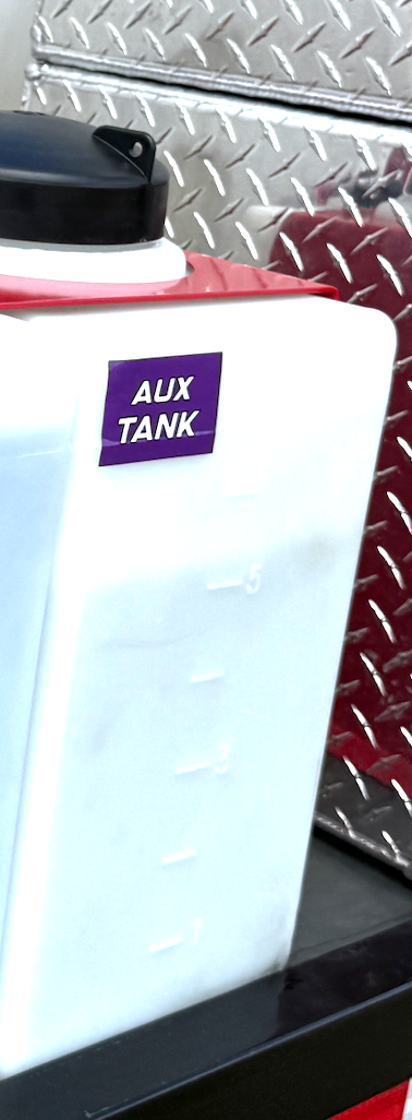 AUX Tank Label – Overkill Wash Equipment